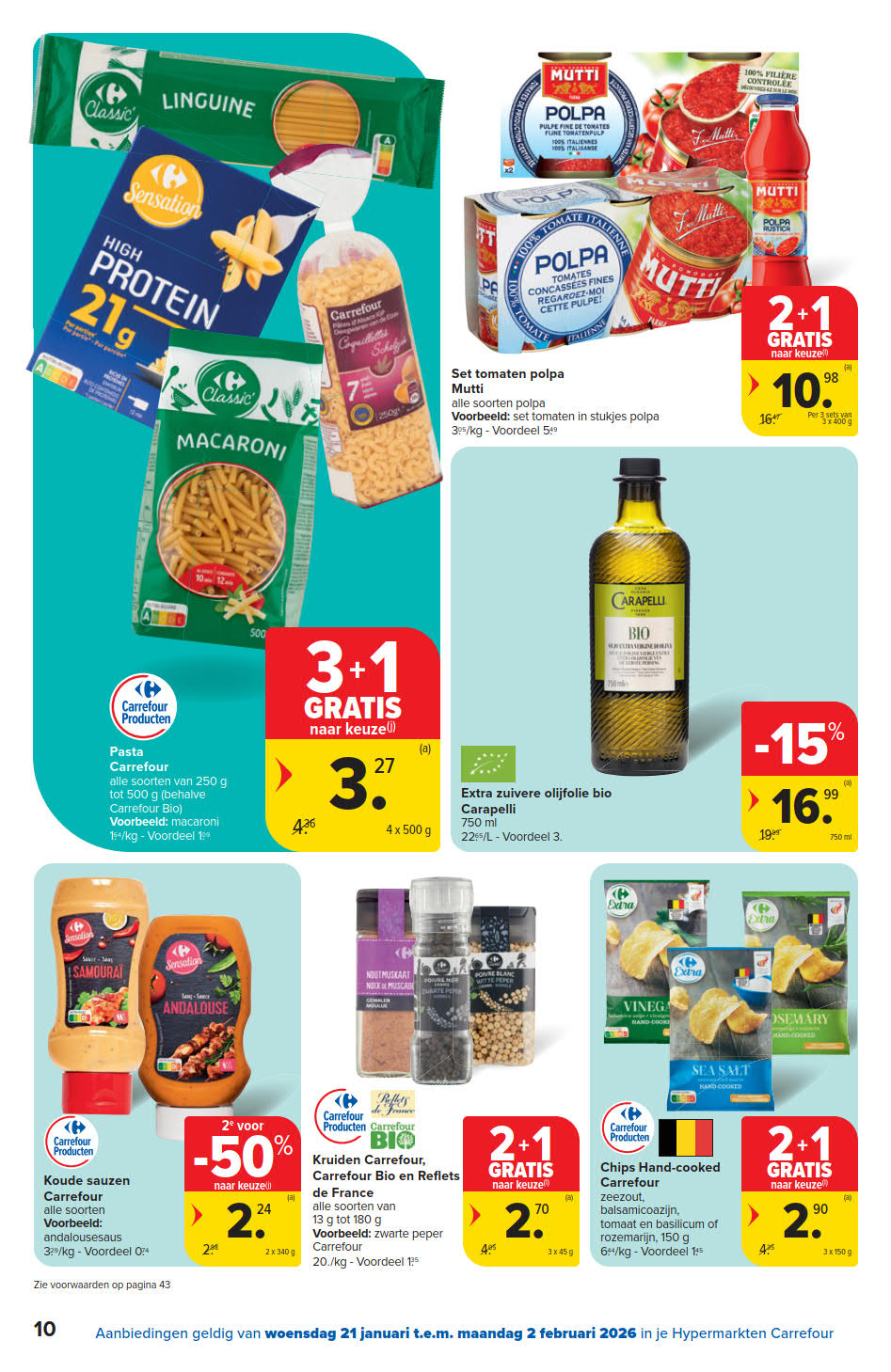 Carrefour folder van 21 janvier tot 02 février. | Folderswinkels.be